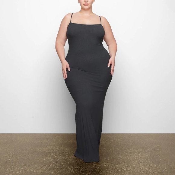 SKIMS | Dresses | Skims Soft Lounge Long Slip Dress Graphite Womens 3x ...